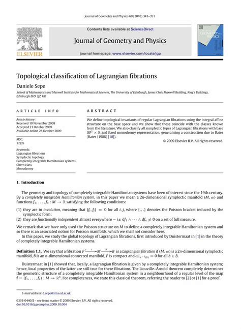 Pdf Topological Classification Of Lagrangian Fibrations Dokumentips
