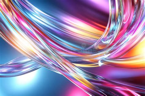 A Dynamic 3d Abstract Background Displaying An Endless Cascade Of Pulsating Neon Ribbons Flowing