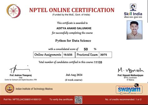 Datascience Nptel Dataanalytics Continuouslearning Aditya Salunkhe