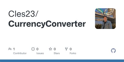 Github Cles23currencyconverter