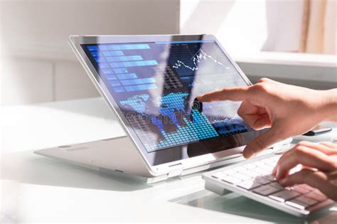 Financial Data Analyst Female Stock Image Image Of Digital Screen 270914869
