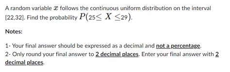 Solved A Random Variable X Follows The Continuous Uniform