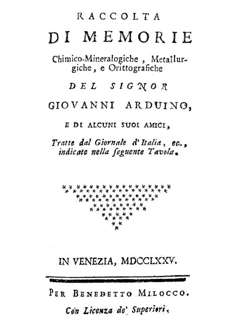 Arduino Giovanni Mineralogical Record