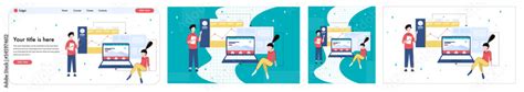 Concept Man And Woman Creates A Custom Design For Application Ui UX Design Working On Website