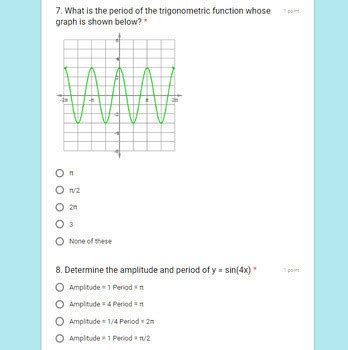 Graphs Of Sine And Cosine Periodic Properties Digital Assignment