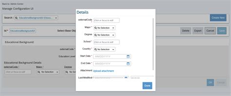 Using Custom Mdf To Record Education Information A Sap Community