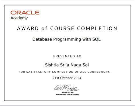 Oracleacademy Sql Databasemanagement Learning Datascience Ai