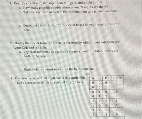 Solved Create A Circuit With Two Inputs An X SolutionInn