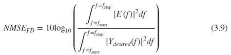 frequency domain metrics frequency domain normalized mean square error