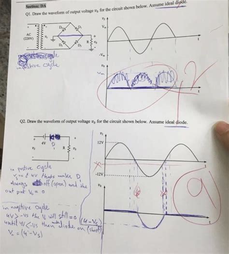 Solved Section DA Q Draw The Waveform Of Output Voltage Chegg