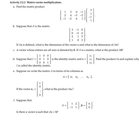 solved activity 2 2 2 matrix vector multiplication a find
