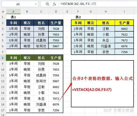 Excel中多表格合并，这个新版本函数，太厉害了，轻松驾驭 知乎