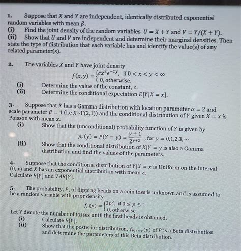Solved Suppose That X And Y Are Independent Identically