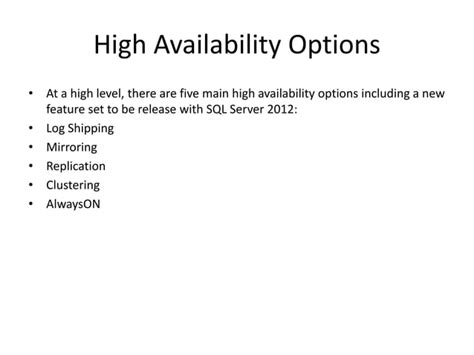 Sql Server Logshipping Pptx Databases Computer Software And