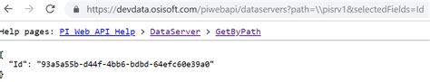 Search For Pi Point By Point Id With Pi Web Api
