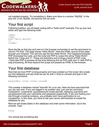 Create Dynamic Sites With PHP MySQL PDF
