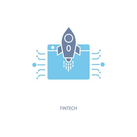 Fintech Concept Line Icon Simple Element Illustration Fintech Concept Outline Symbol Design