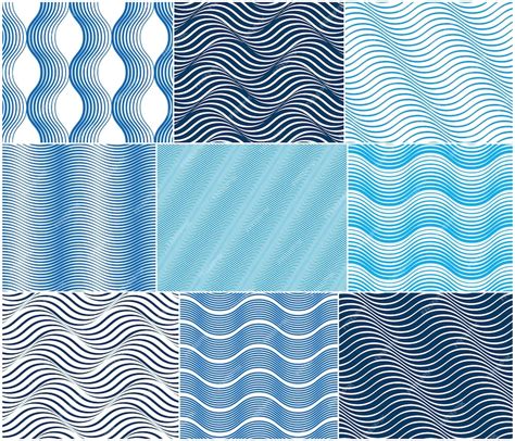 Premium Vector Chaotic Waves Seamless Pattern Vector Curve Lines Abstract Repeat Tiling