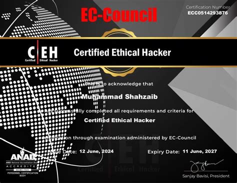 Muhammad Shahzaib On Linkedin Ceh Cybersecurity Ethicalhacking Professionalgrowth