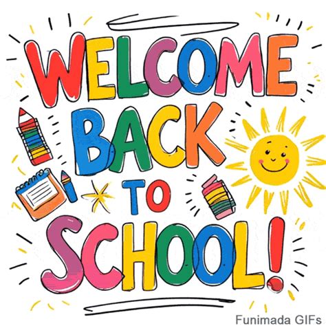 Welcome Back To School Animated  With A Smiling Sun Funimada