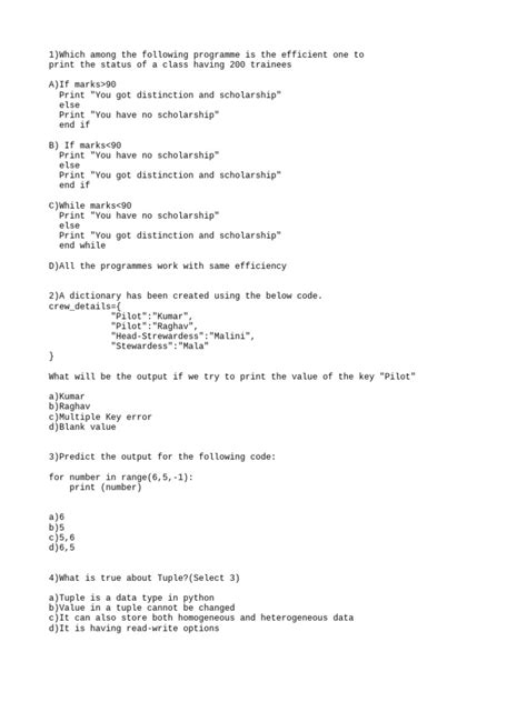 Set07 Python Questions Pdf