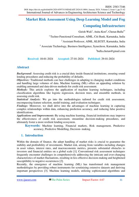 Pdf Market Risk Assessment Using Deep Learning Model And Fog Computing Infrastructure