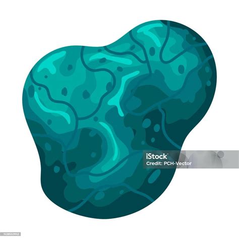 거대하고 무거운 소행성과 운석 조명 효과가 있는 우주 유성체의 벡터 그림 흰색으로 분리된 만화 불타는 혜성 날기에 대한 스톡 벡터 아트 및 기타 이미지 Istock