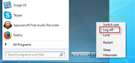 Comprehensive Ways To Log Off Windows Windows 7 Windows Vista And