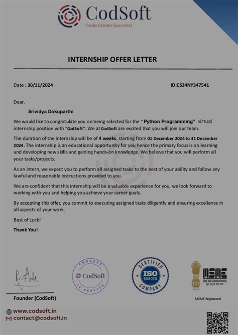 Pythonprogramming Virtualintern Codsoft Newopportunity