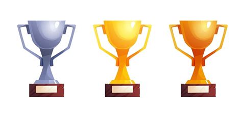 우승자는 성취 리더십 승리 성공의 아이디어 손에 잔을 들고있다 챔피언 컵 트로피 황금 상 2d 게임에 대한 아이콘 만화 벡터 일러스트레이션 1위에 대한 스톡 벡터 아트 및