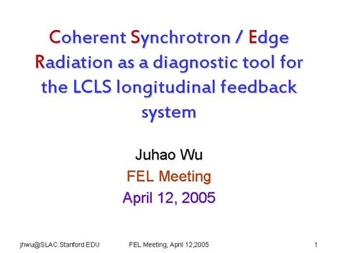 Coherent Synchrotron Edge Radiation As A Diagnostic Tool