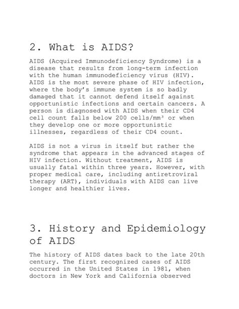 Project Report On Aids Class 12 Cbse Science Biology Project Pdf