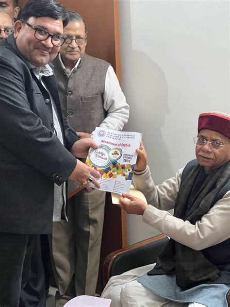 Dr Ajay Shukla On Linkedin Today I Presented The January Edition Of The Department Of Magazine To…