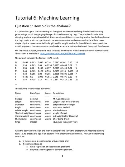 Tutorial 6 Machine Learning Pdf Regression Analysis Applied