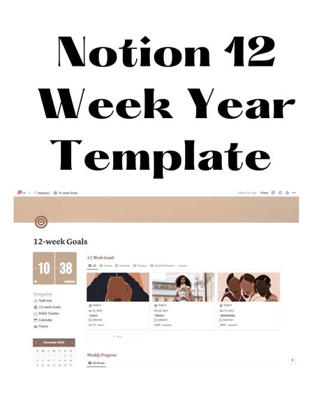 12 Week Year Notion Template Etsy