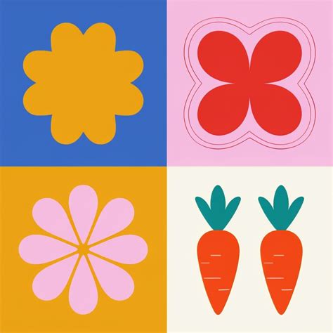 Vibrant Cartoon Icons In Quadrants Seamless Pattern Design Playground