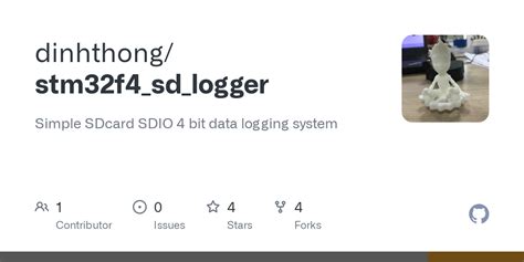 Github Dinhthongstm32f4sdlogger Simple Sdcard Sdio 4 Bit Data Logging System