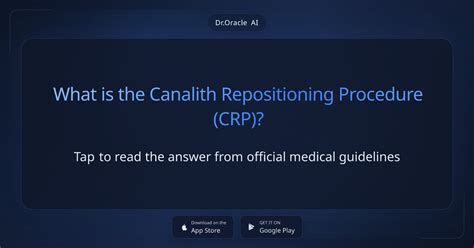 What Is The Canalith Repositioning Procedure Crp