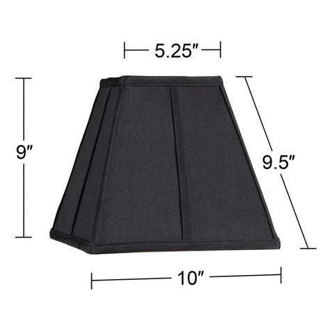 Springcrest Black Set Of 2 Square Lamp Shades 5 25x10x9 5 Spider