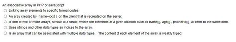 Solved An Associative Array In Php Or Javascript Linking