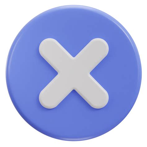 3d Cross Rejection Icon 30774330 Png