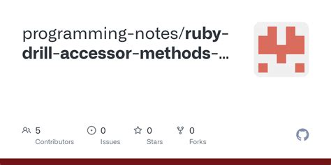 github programming notes ruby drill accessor methods challenge