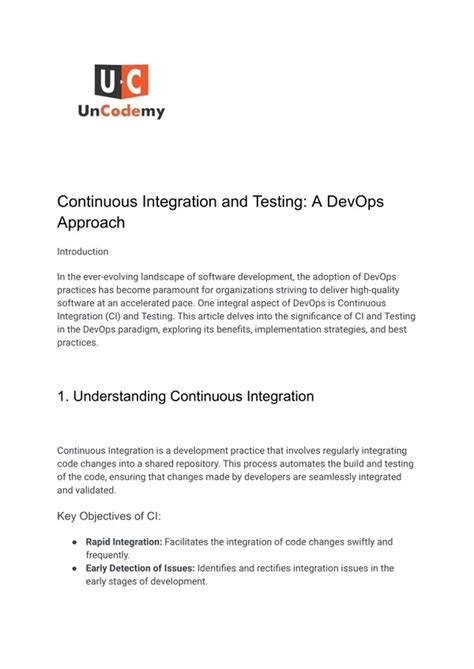 Ppt Continuous Integration And Testing A Devops Approach Powerpoint