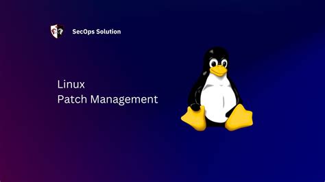Linux Patch Management Secops® Solution