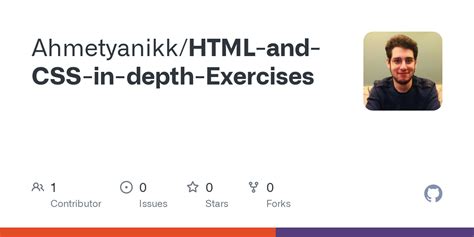 Github Ahmetyanikkhtml And Css In Depth Exercises
