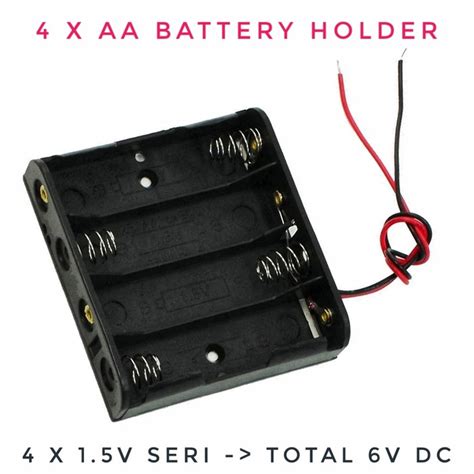 Jual X Aa Battery Holder Dudukan Baterai X V V Kabel Shopee Indonesia