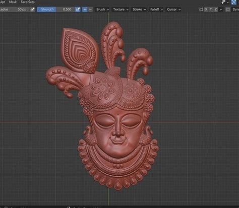 Lord Shrinath Ji Face Relief Design 3d Model 3d Printable Cgtrader