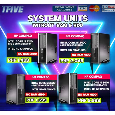 Hp Compaq System Unit Without Ram And Hdd Shopee Philippines