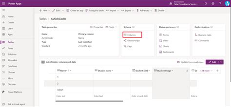 Create A Microsoft Dataverse Table