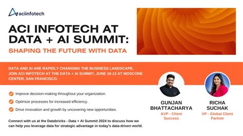 Join Aci Infotech At Databricks Summit Aci Infotech Posted On The